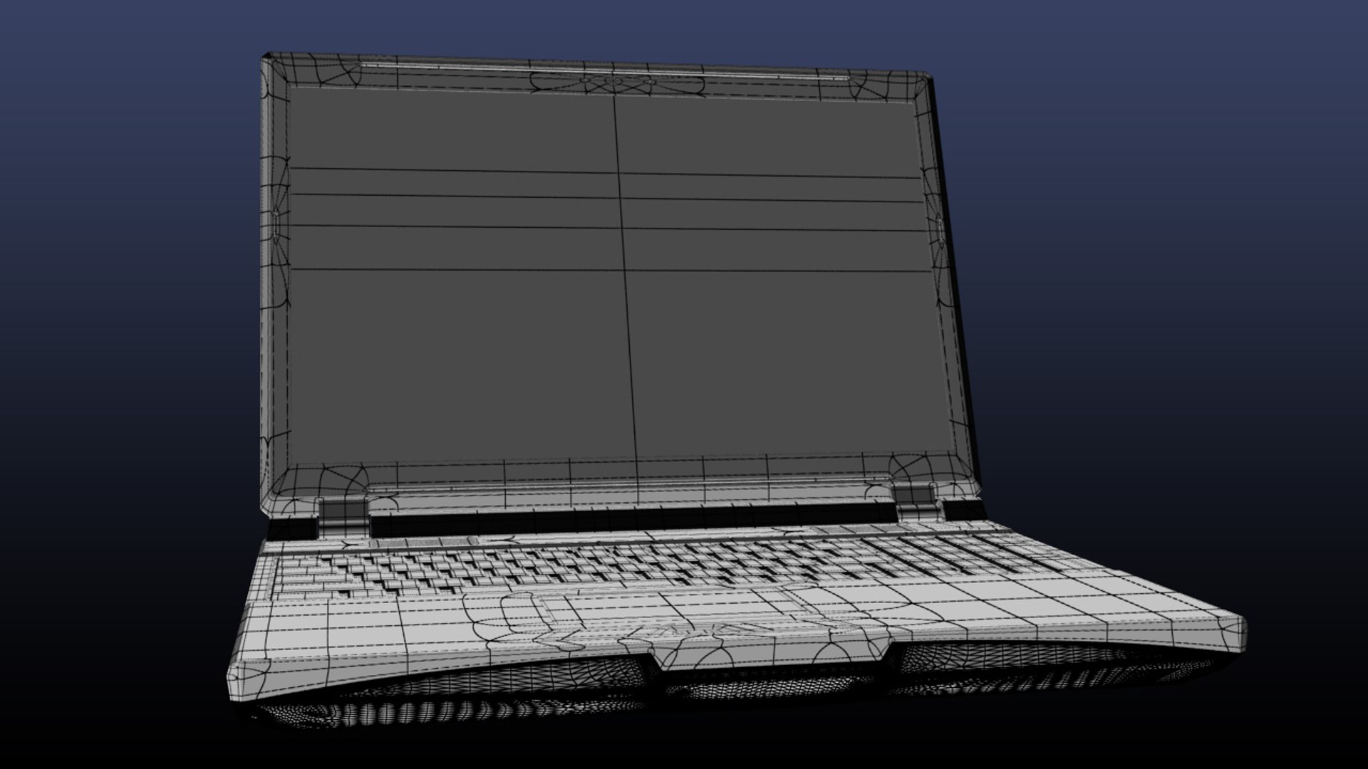 laptop computer realistic 3d obj