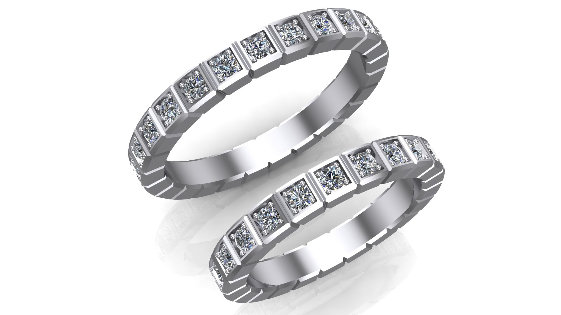 3D Chopard Wedding Bands3 Model - TurboSquid 1902952