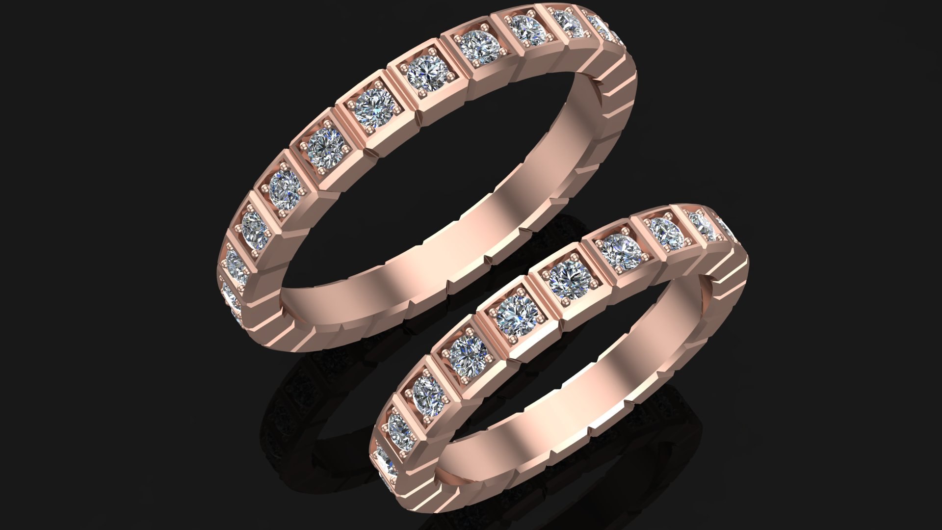 3D Chopard Wedding Bands3 Model - TurboSquid 1902952