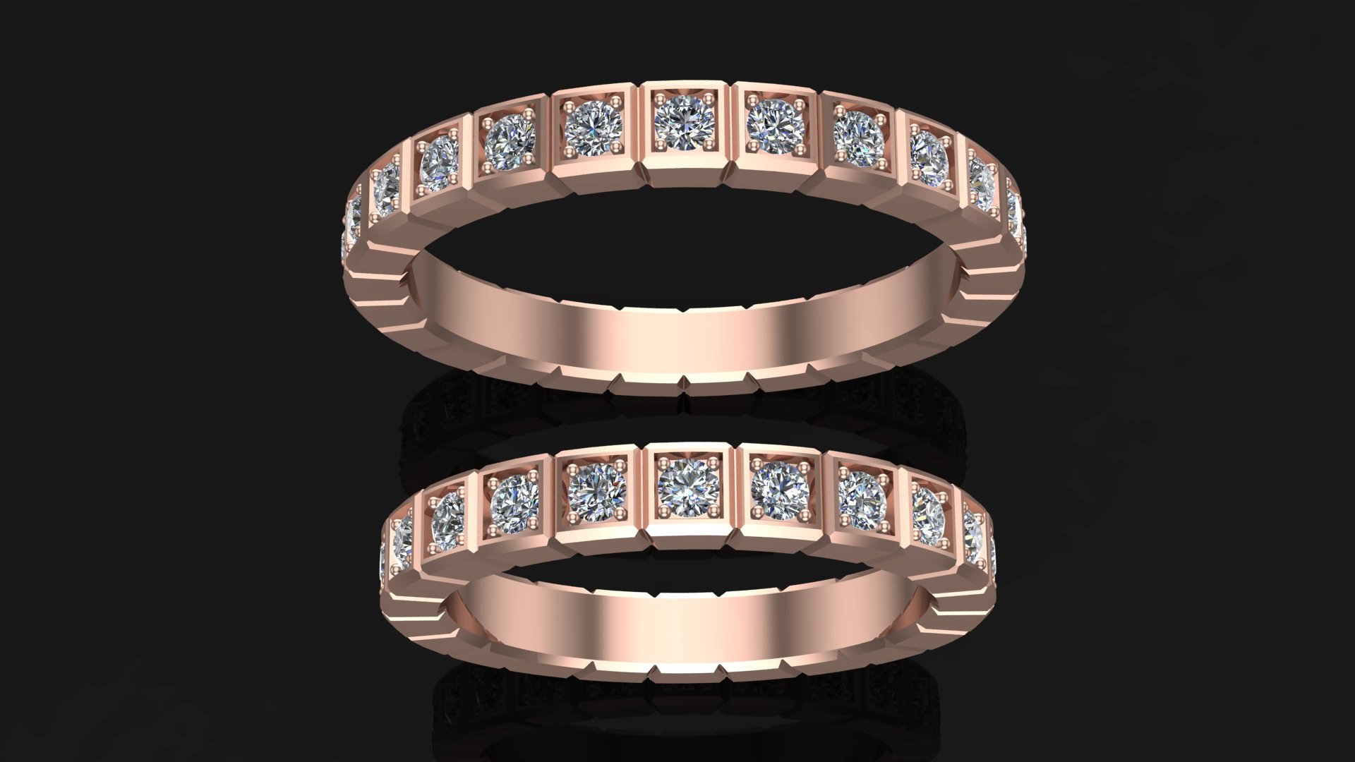 3D Chopard Wedding Bands3 Model - TurboSquid 1902952
