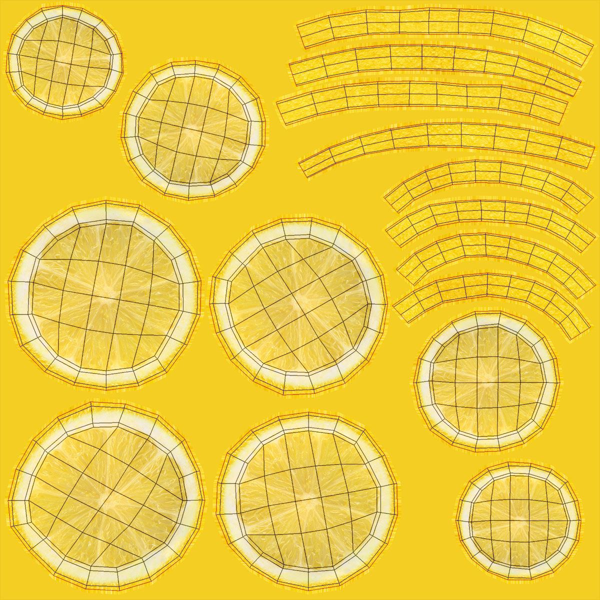 3D realistic lemon slices model - TurboSquid 1480109