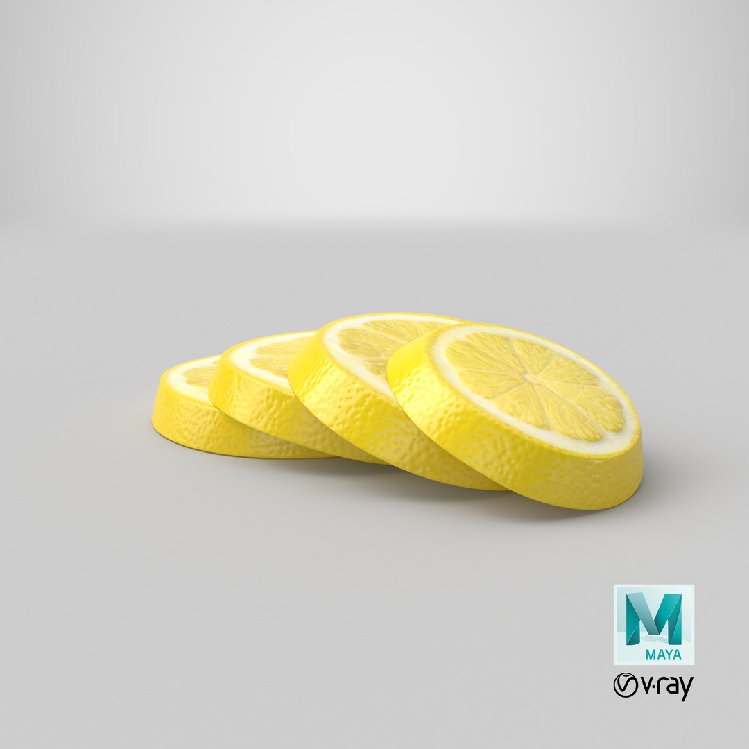 3D Realistic Lemon Slices Model - TurboSquid 1480109