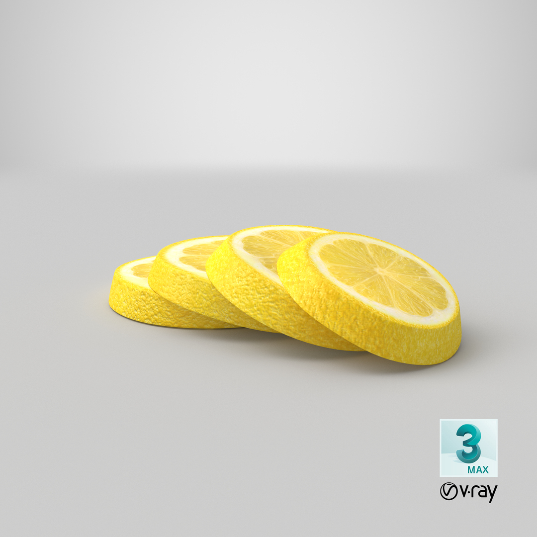 3D realistic lemon slices model - TurboSquid 1480109