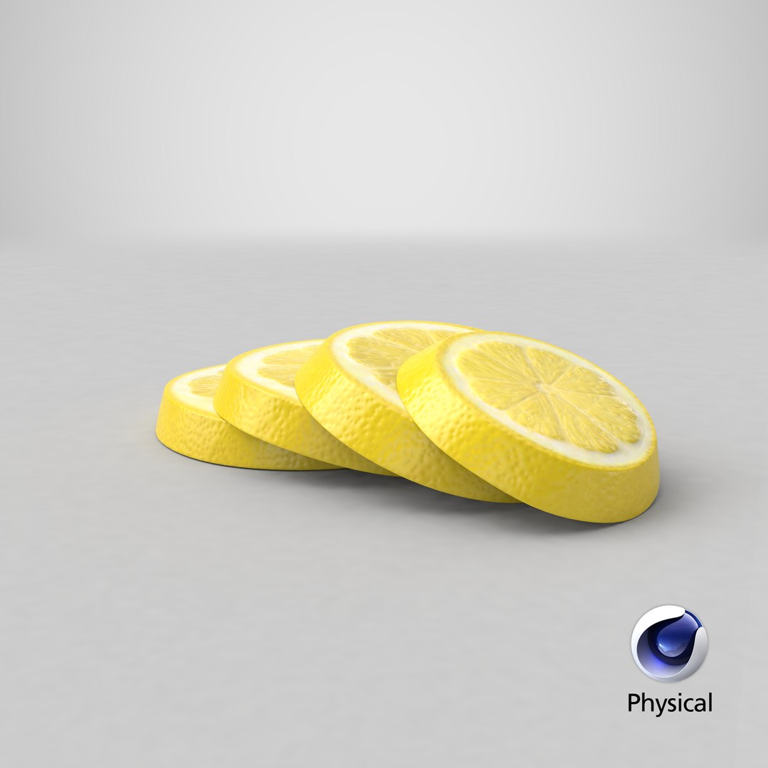 3D Realistic Lemon Slices Model - TurboSquid 1480109