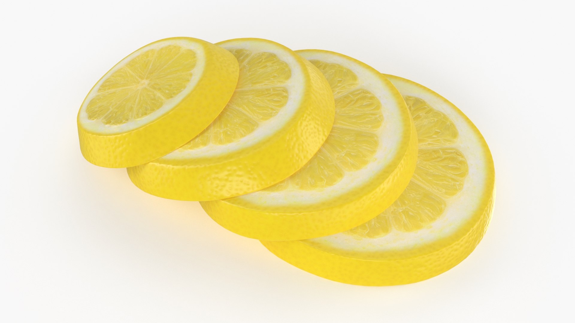 3D realistic lemon slices model - TurboSquid 1480109