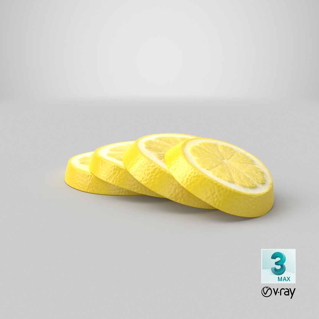 3D Realistic Lemon Slices Model - TurboSquid 1480109