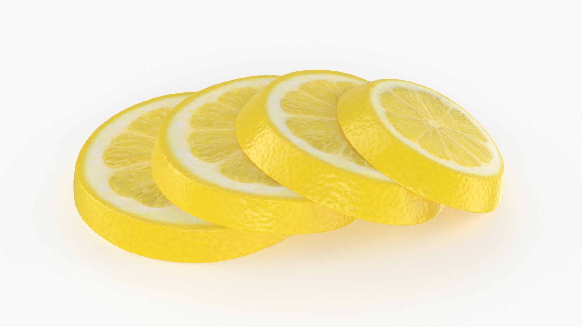 3D Realistic Lemon Slices Model - TurboSquid 1480109