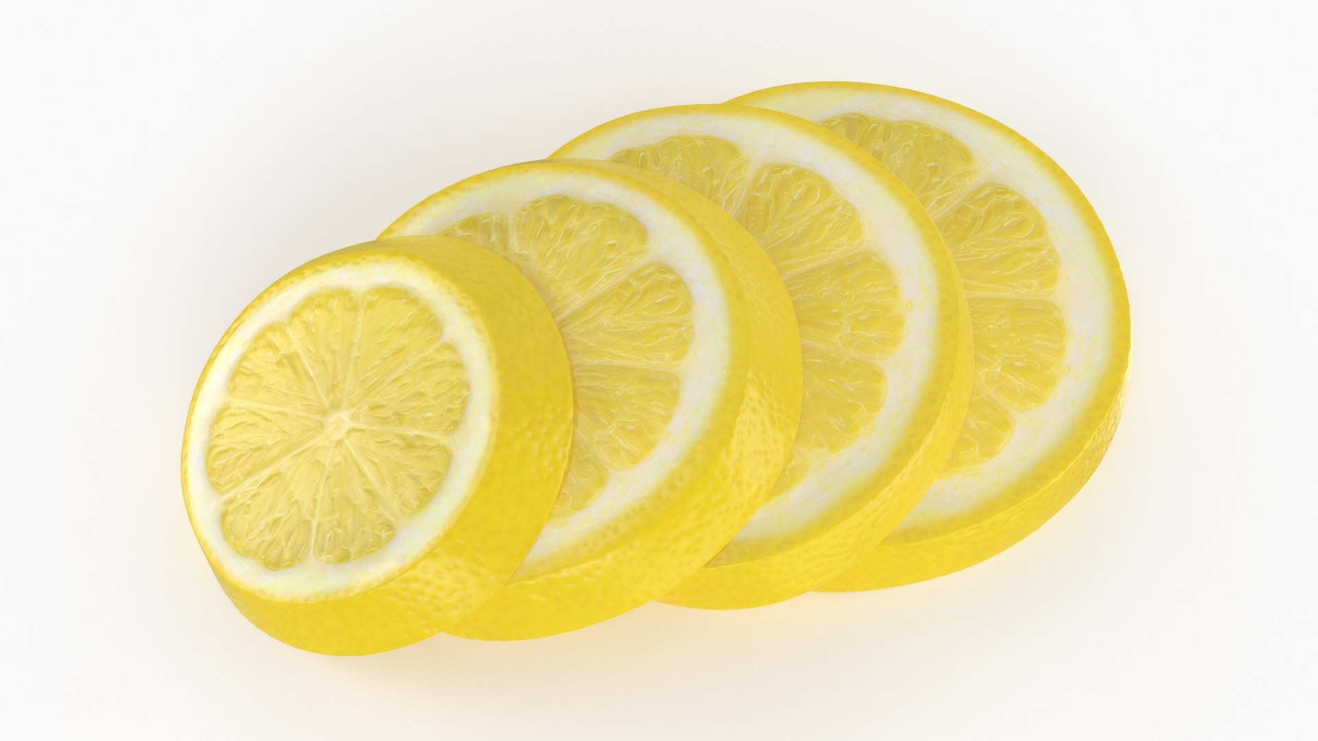 3D realistic lemon slices model - TurboSquid 1480109