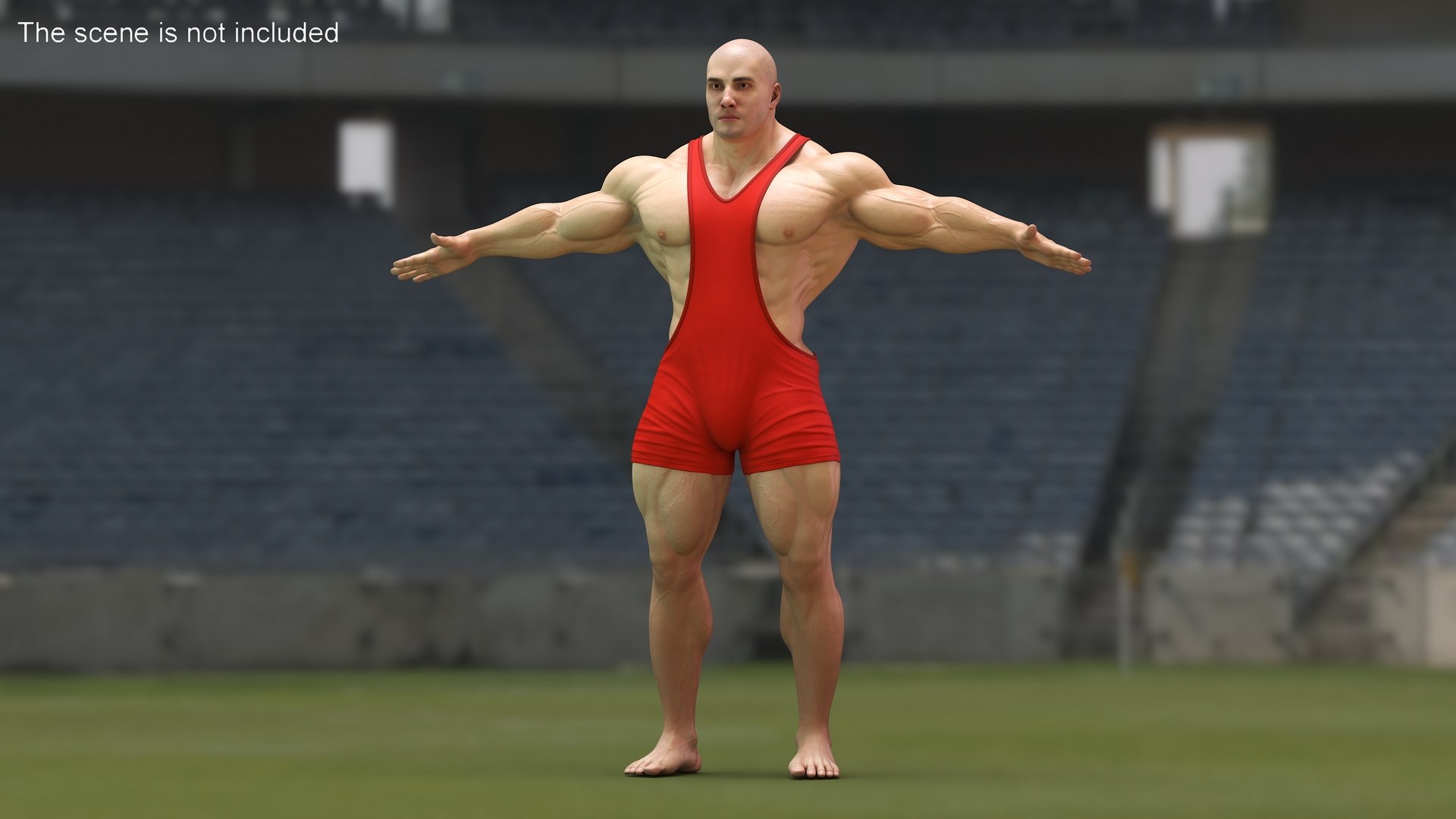 Athlete Man In Red Leotard Rigged 3D Model - TurboSquid 2312438