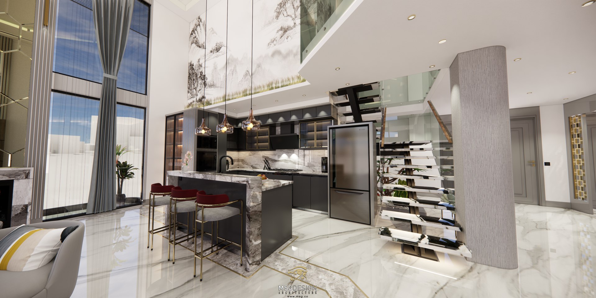 3D Loft Apartment Interior Design - TurboSquid 2131147