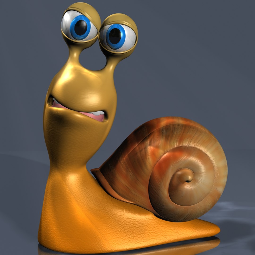 3d Cute Cartoon Snail Rigged