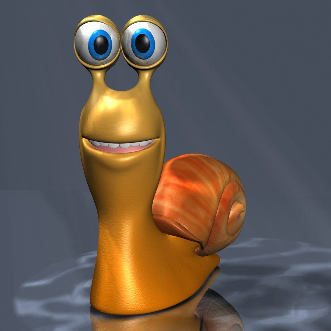 3d Cute Cartoon Snail Rigged