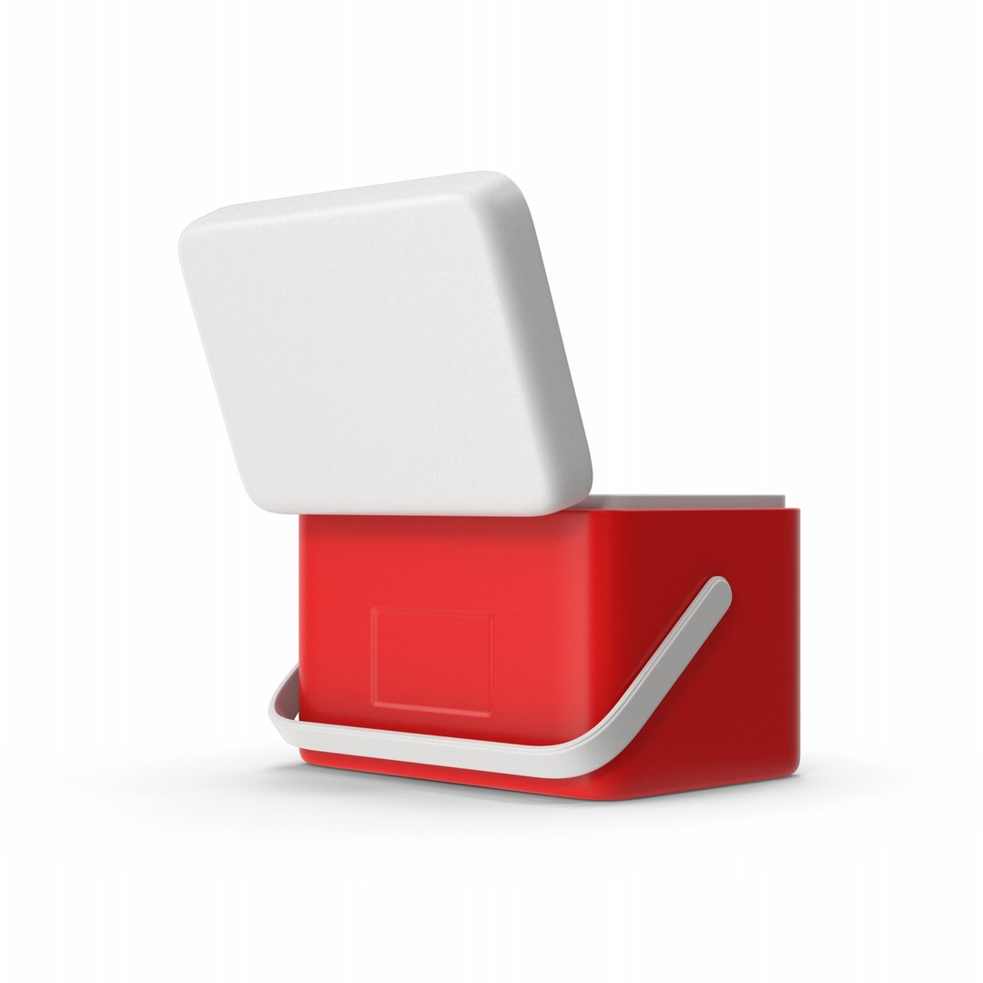 Red Plastic Ice Cooler Model - TurboSquid 1967460