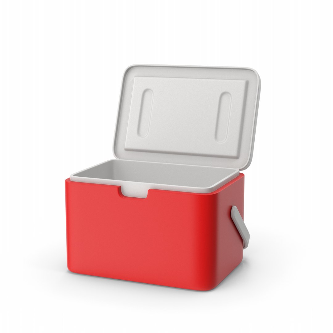 Red Plastic Ice Cooler Model - TurboSquid 1967460