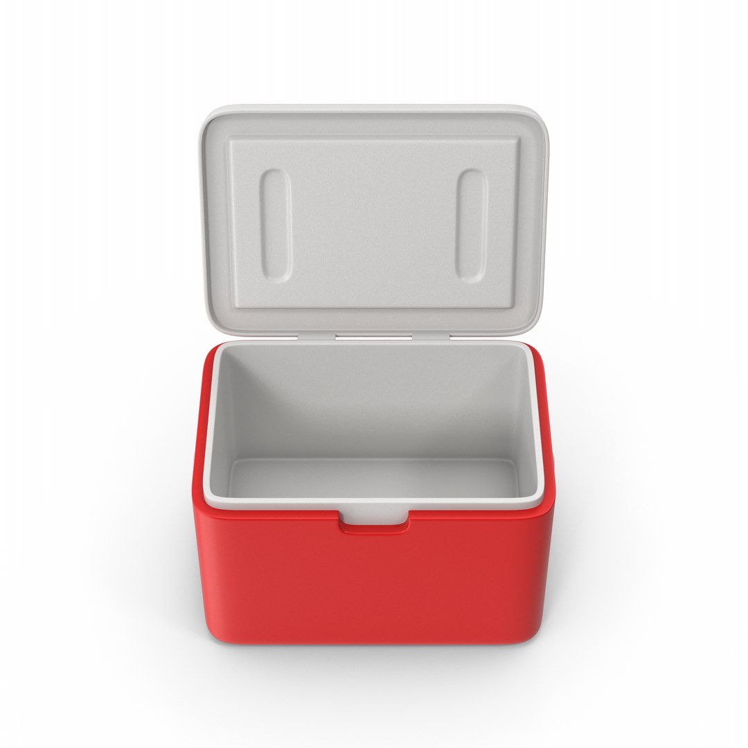 Red Plastic Ice Cooler Model - TurboSquid 1967460