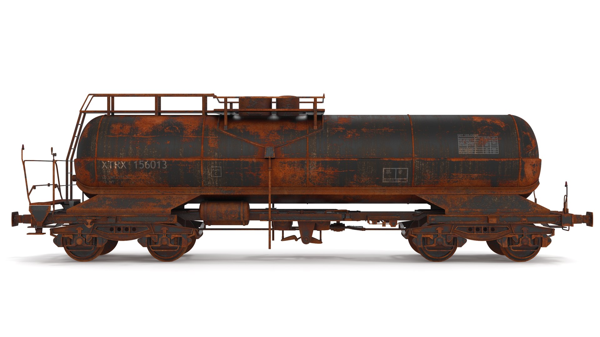 Railroad Tank Car 3D Model - TurboSquid 1990815