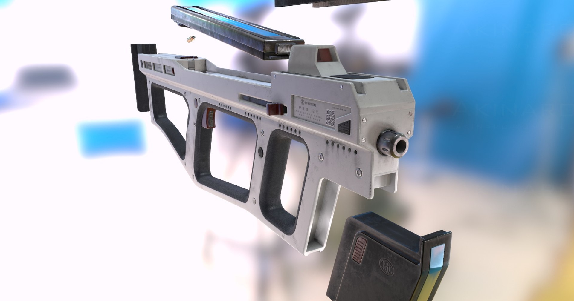 Modern Fn P90 3D Model - TurboSquid 1530109
