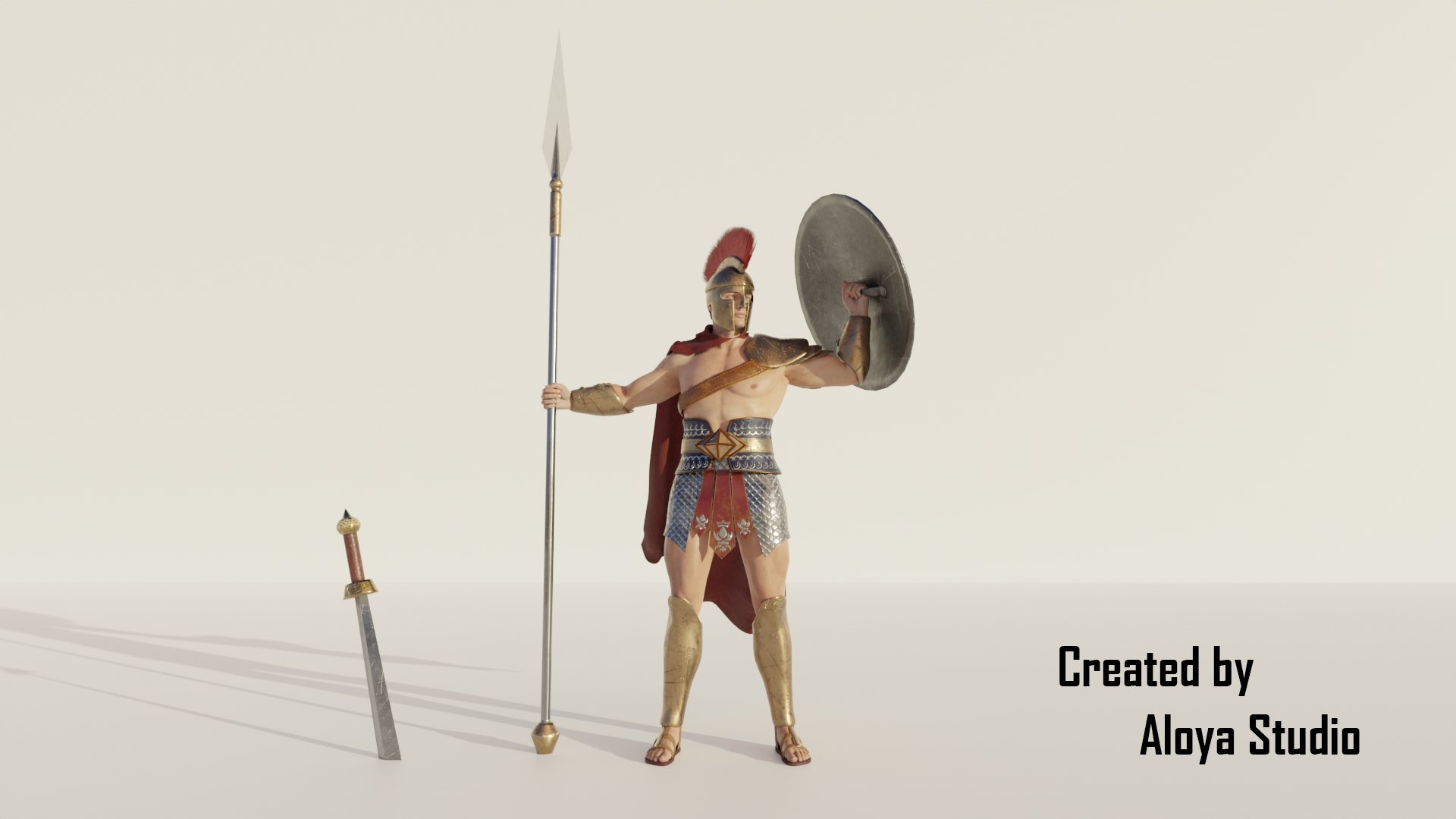 Spartan Warrior - 3D Game Ready Character 3D Model - TurboSquid 1843078