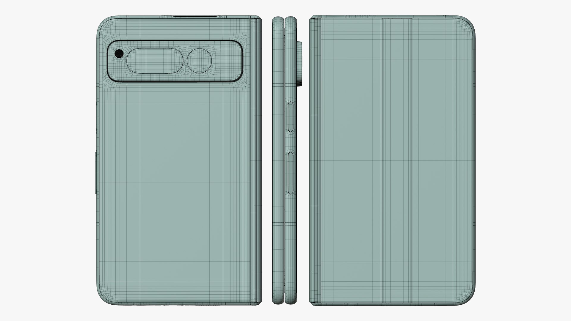 Google Pixel Fold Obsidian 3D Model - TurboSquid 2072651