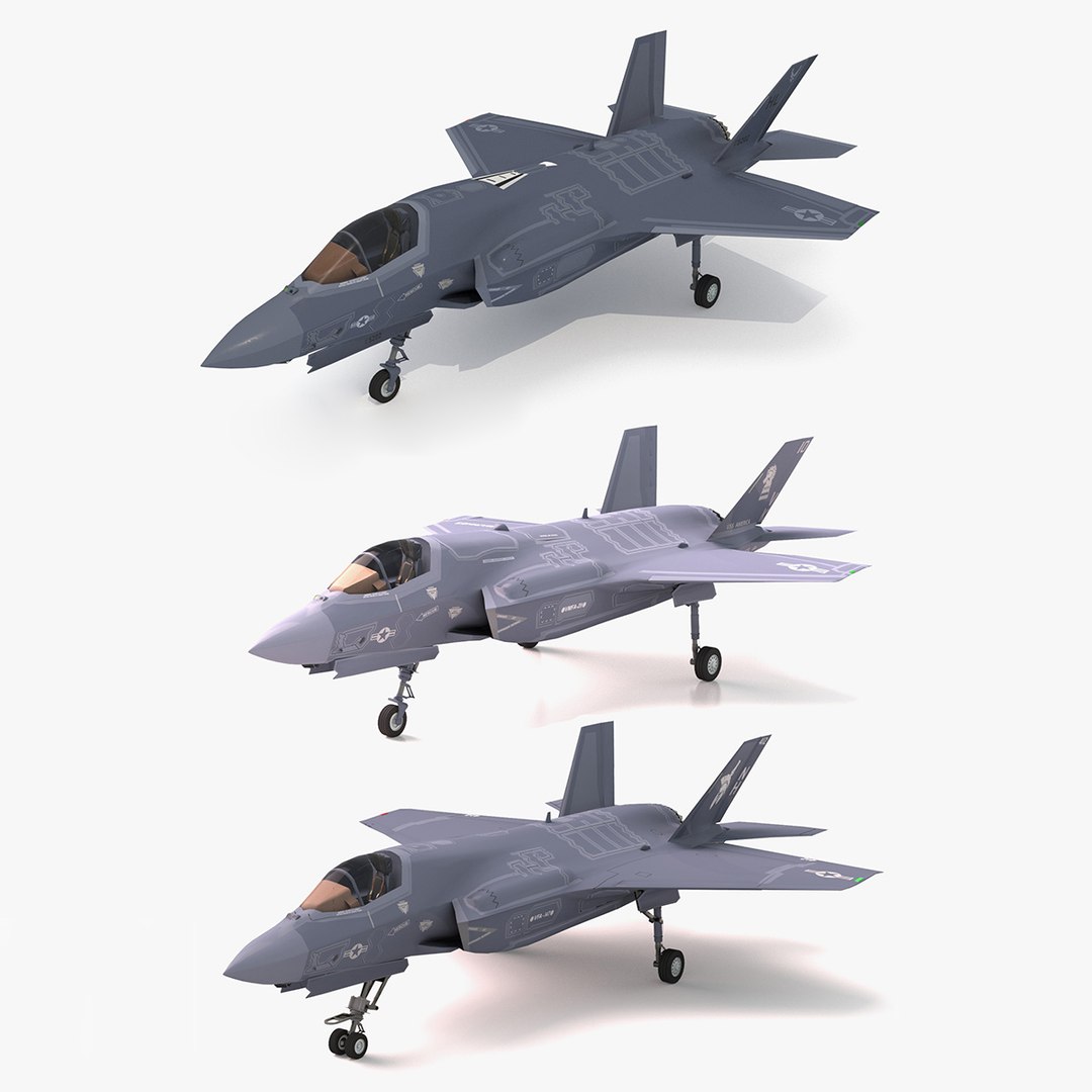 F-35A F-35B And F-35C Aircraft Collection 3D - TurboSquid 2095638