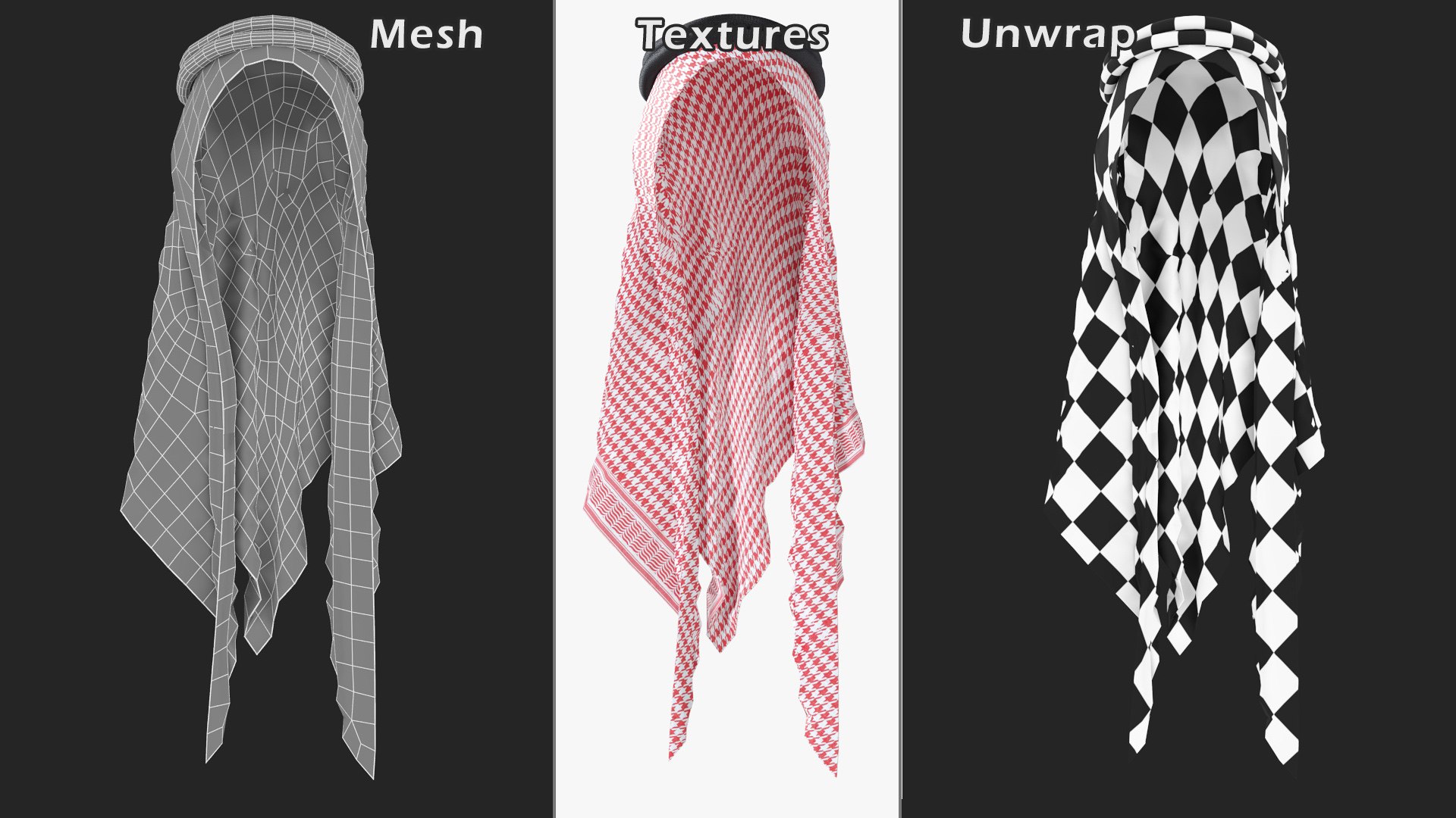 Red Traditional Arabic Hat 3D Model - TurboSquid 1948092