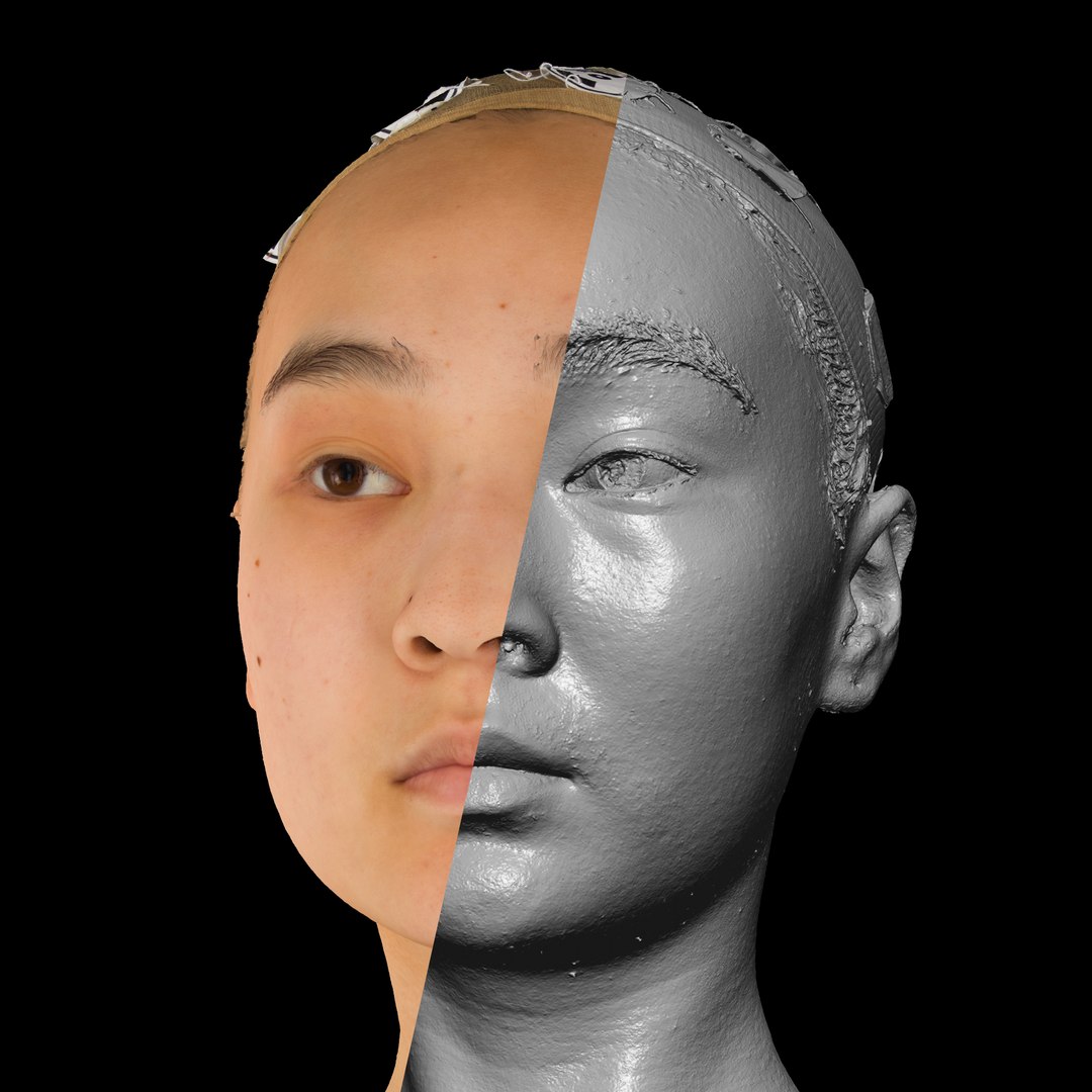 Asian Female 20s Head Scan 014 3D Model - TurboSquid 2061443