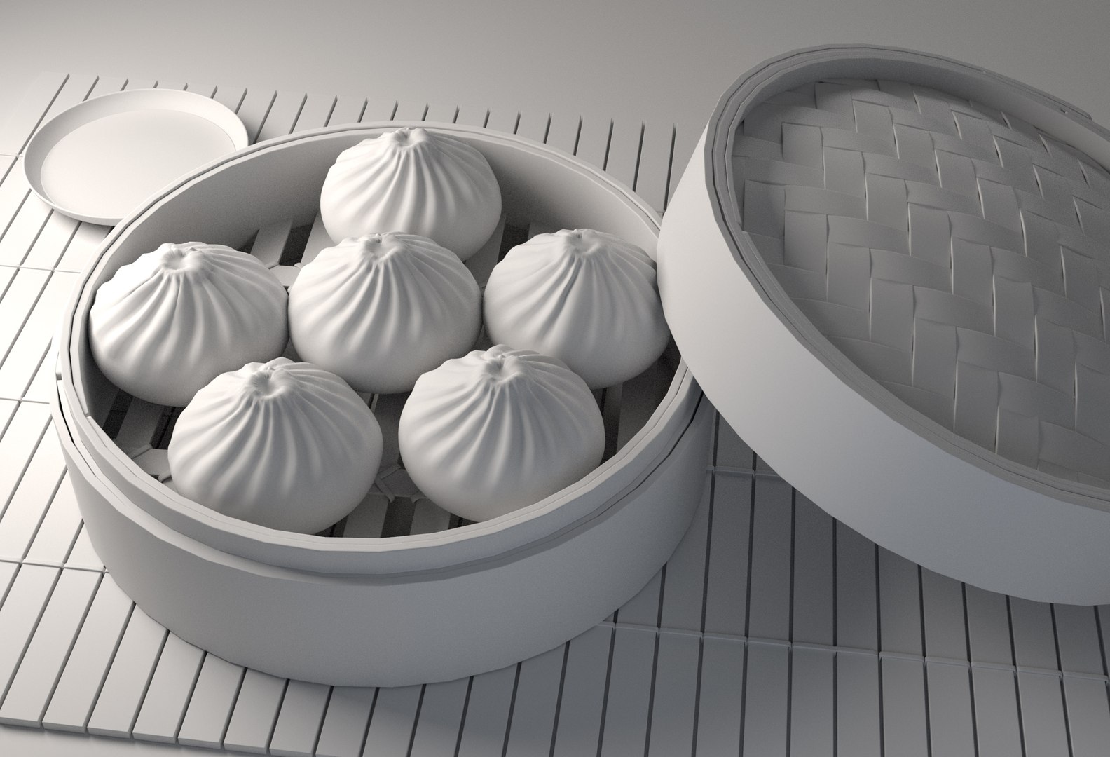 3D Steamed Bun Baozi - TurboSquid 1614694