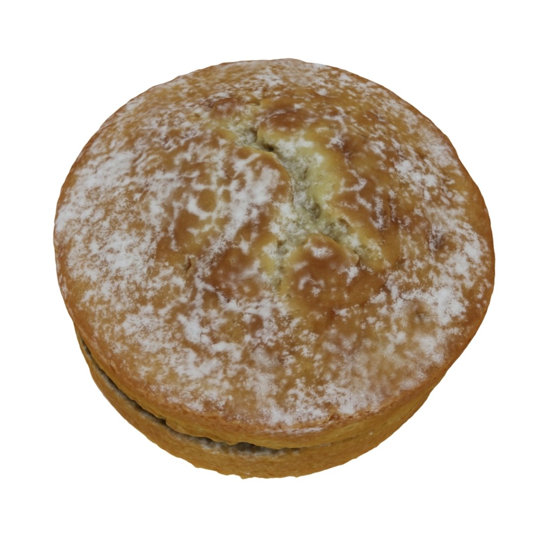 Photorealistic Victoria Sponge Cake Obj