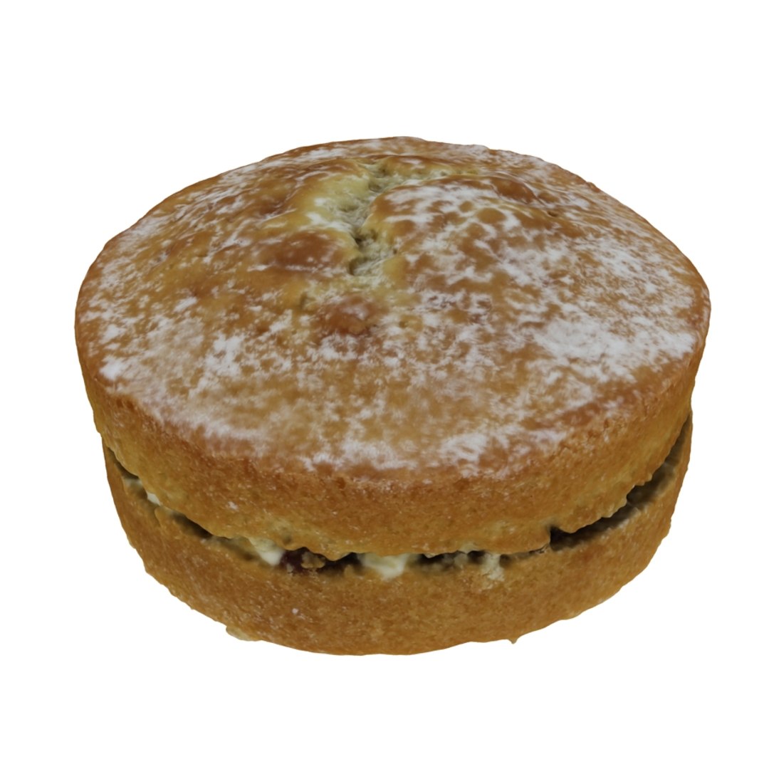 Photorealistic Victoria Sponge Cake Obj