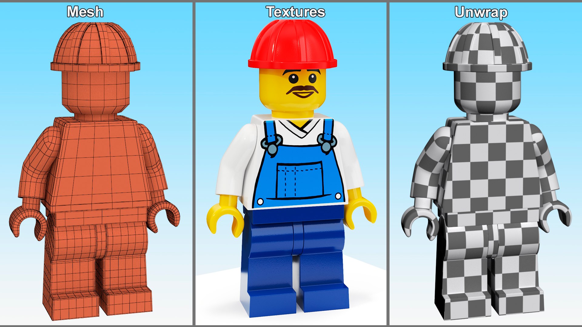 Minifigure LEGO Worker Rigged 3D Model - TurboSquid 2278997
