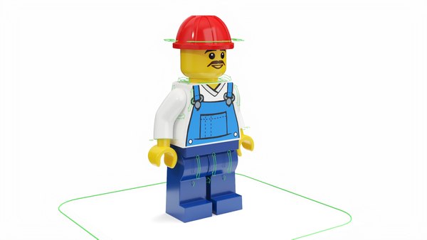 3D модель Минифигурка LEGO Worker Rigged - TurboSquid 2278997