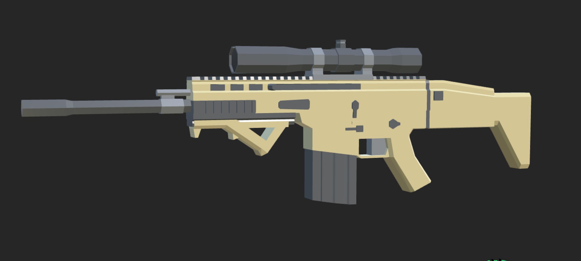 Low Poly MK17 Sniper 3D Model - TurboSquid 2193021