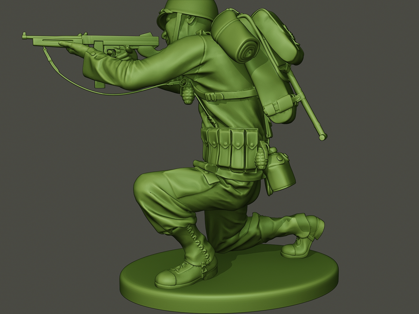 3D american soldier ww2 shooting model - TurboSquid 1404757