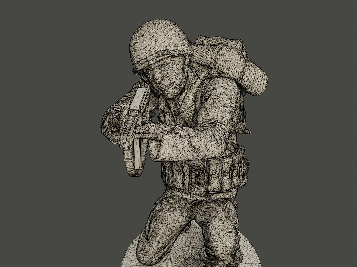 3D American Soldier Ww2 Shooting Model - TurboSquid 1404757