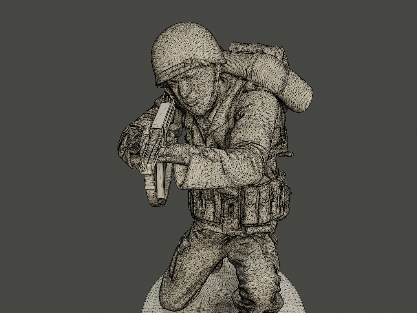 3D american soldier ww2 shooting model - TurboSquid 1404757