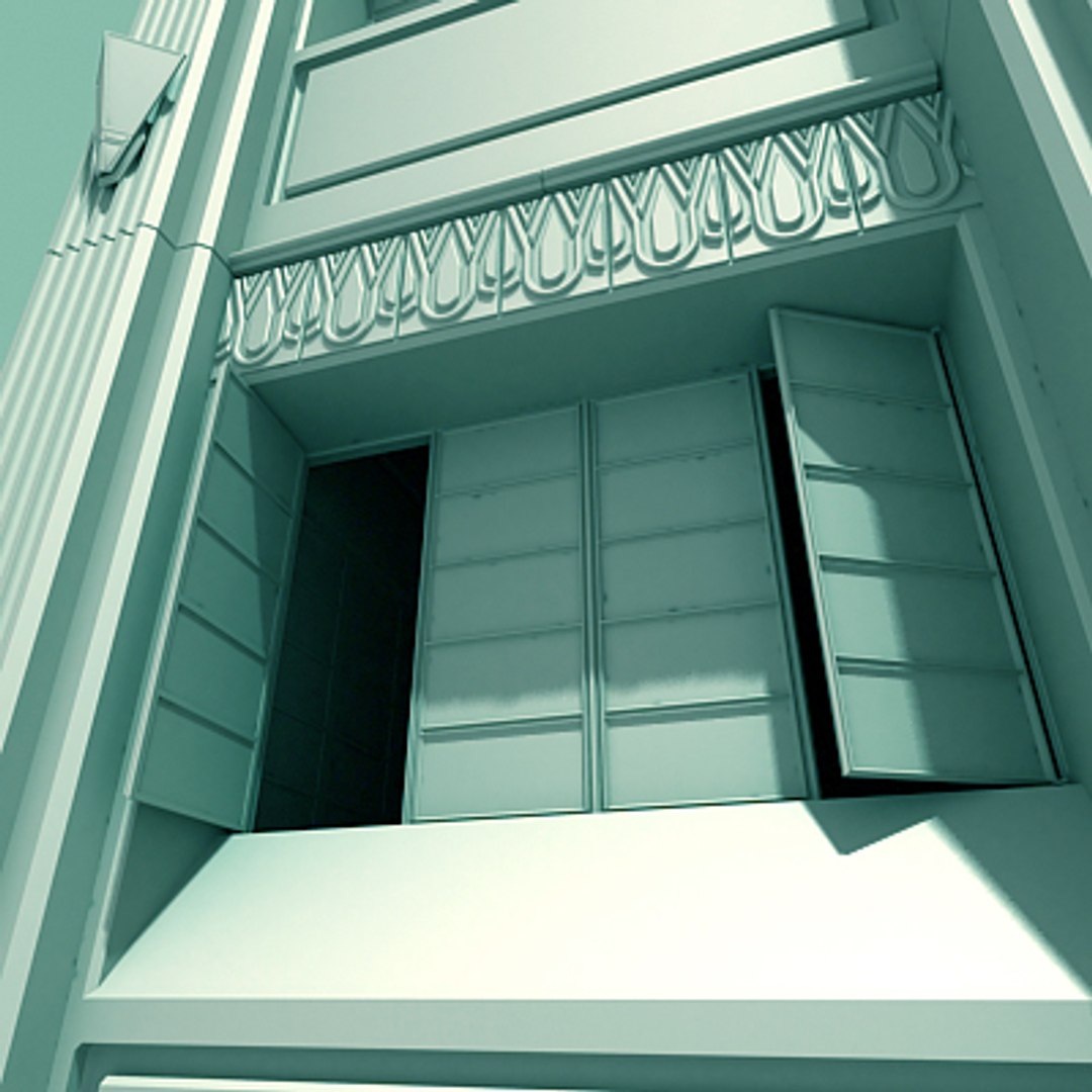 3ds max architectural art deco building