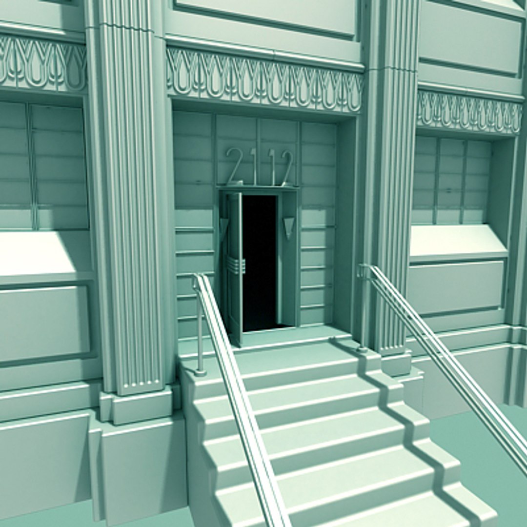 3ds max architectural art deco building