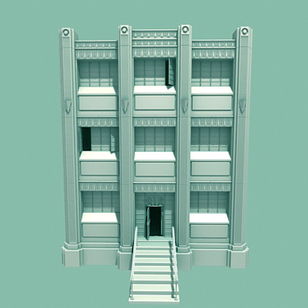 3ds max architectural art deco building