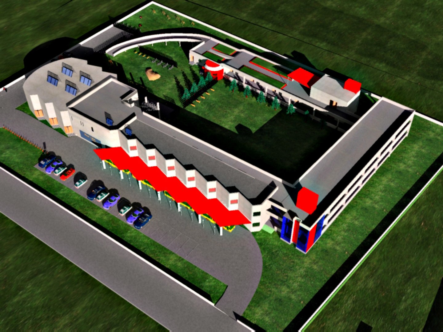 3dsmax School Building