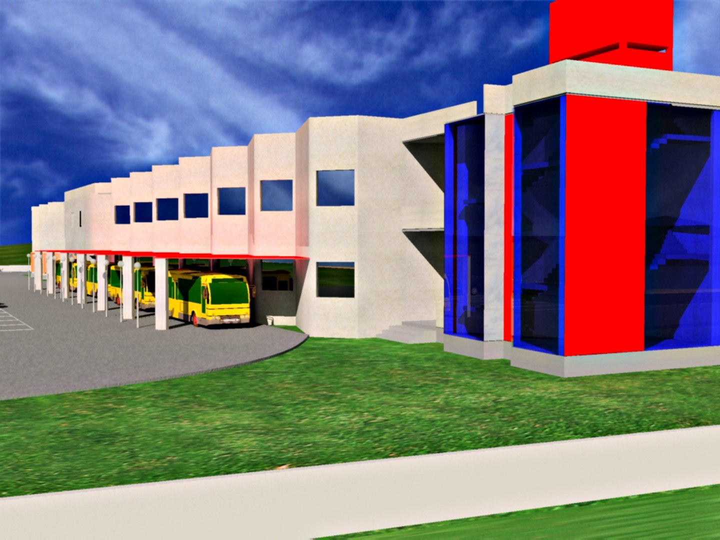 3dsmax School Building