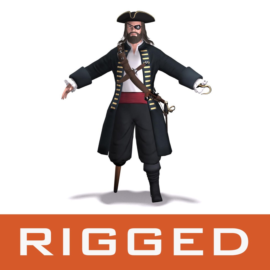 Pirate Rigged 3d Max