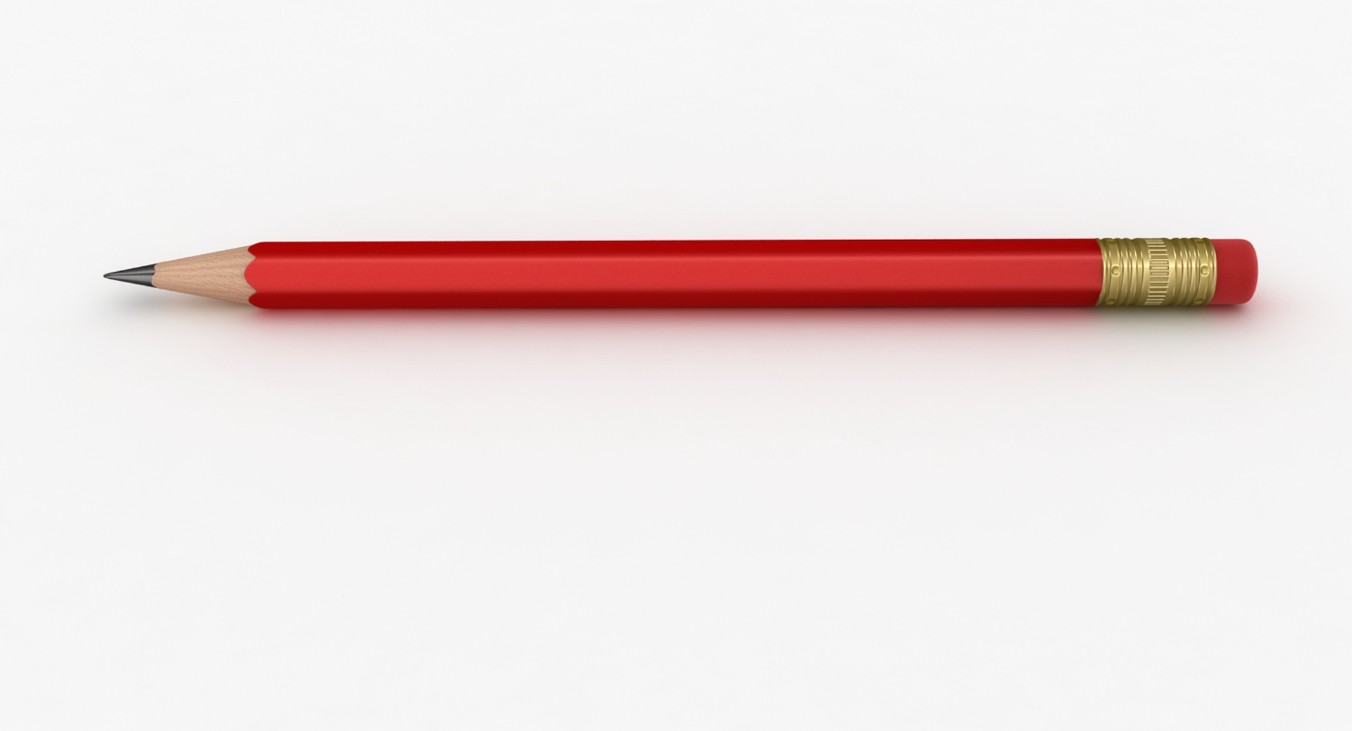 3D Realistic Red Pencil Medium Model - TurboSquid 1167374