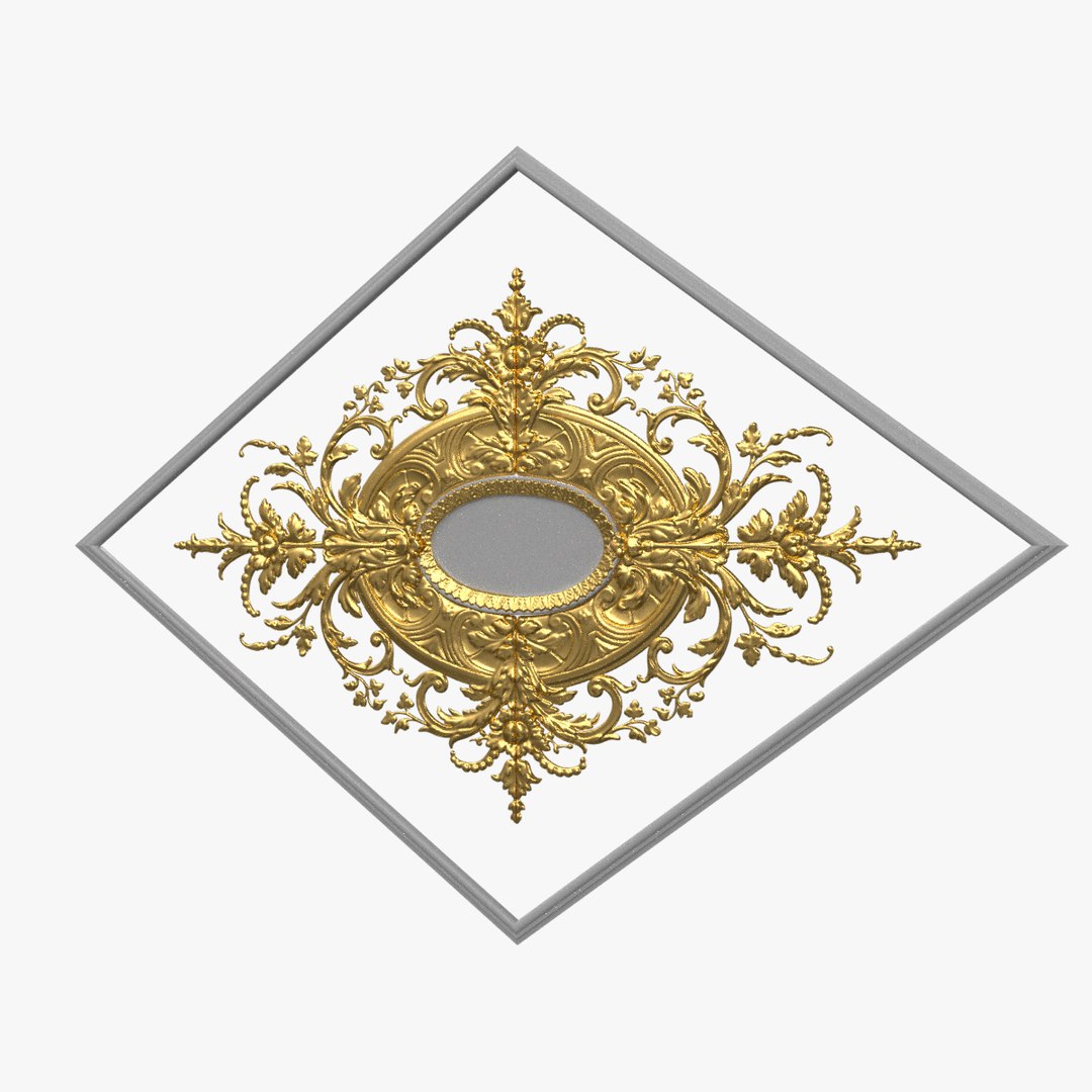 Ceiling Sockets Gypsum Plaster DR269 3D - TurboSquid 2109056