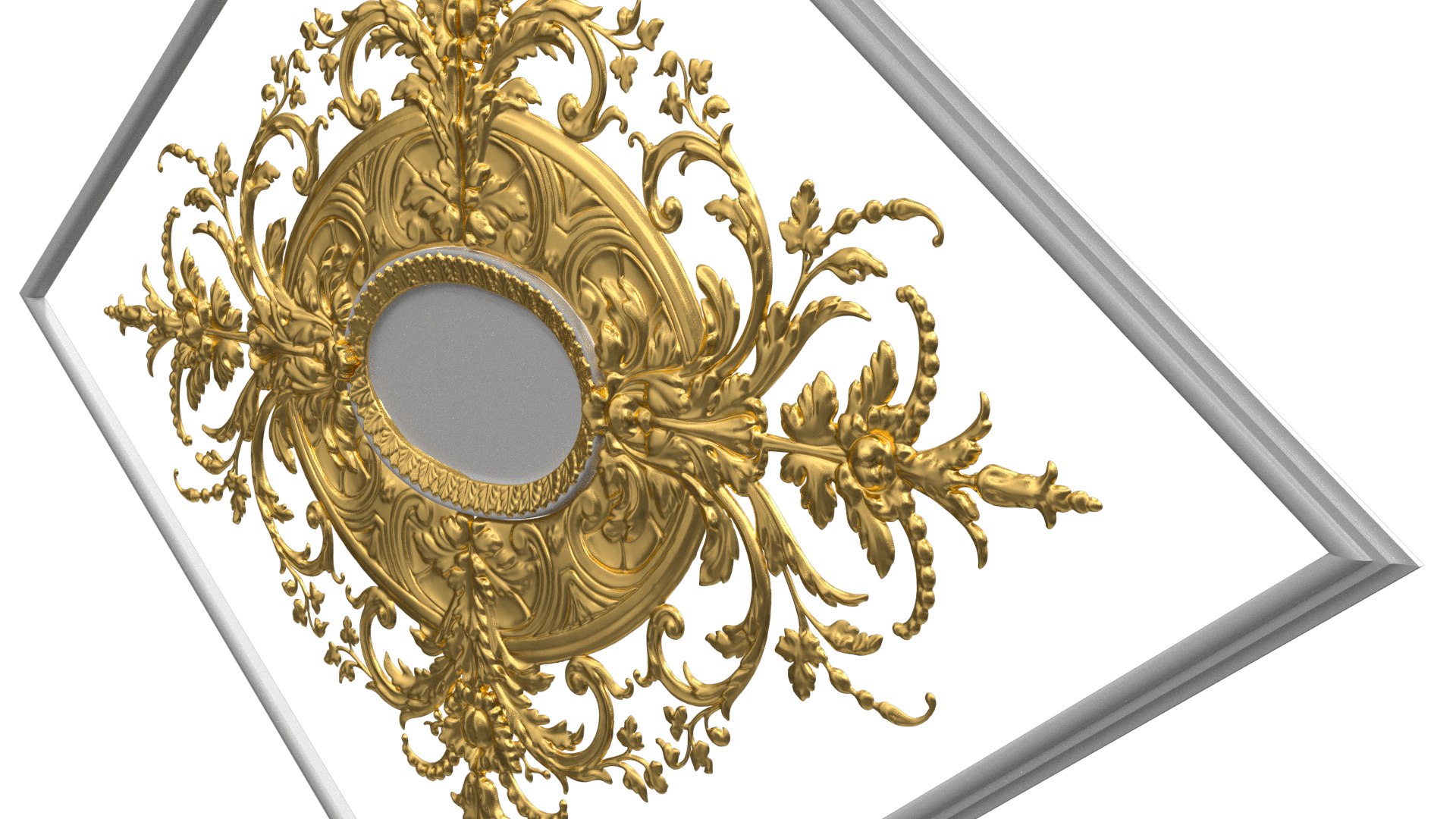 Ceiling Sockets Gypsum Plaster DR269 3D - TurboSquid 2109056