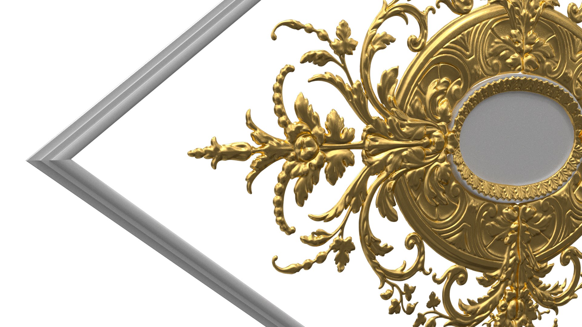 Ceiling Sockets Gypsum Plaster DR269 3D - TurboSquid 2109056