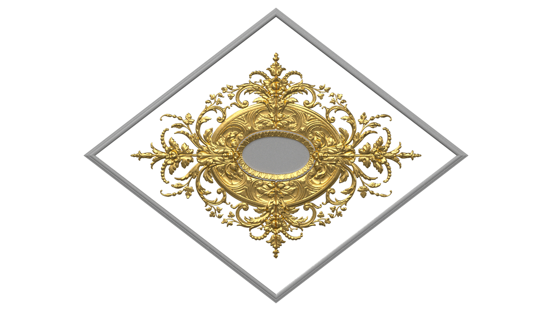 Ceiling Sockets Gypsum Plaster DR269 3D - TurboSquid 2109056