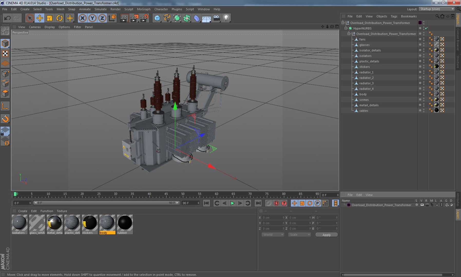 3D overload distribution power transformer - TurboSquid 1306764