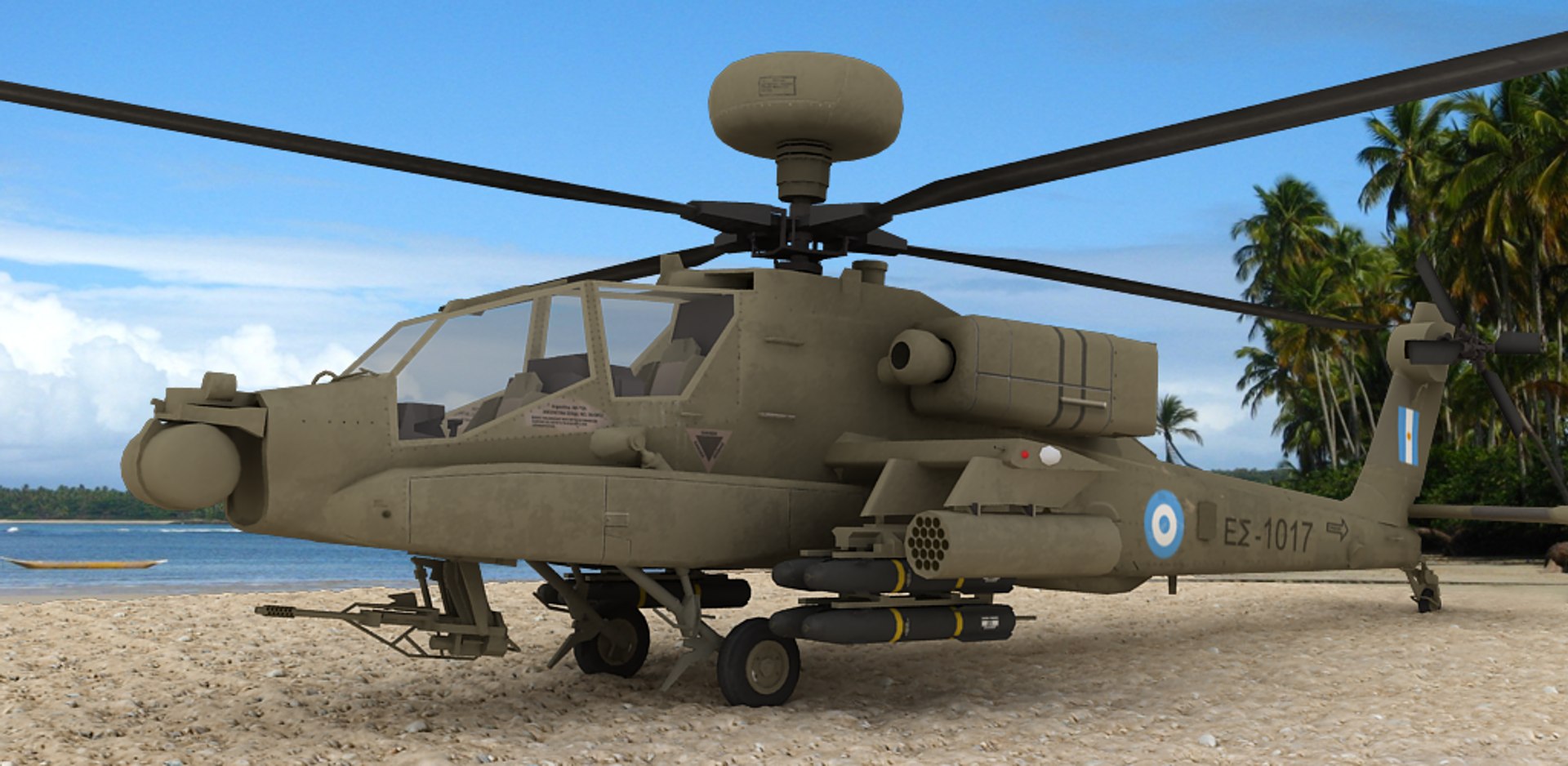 Ah-64 Apache 3d Model