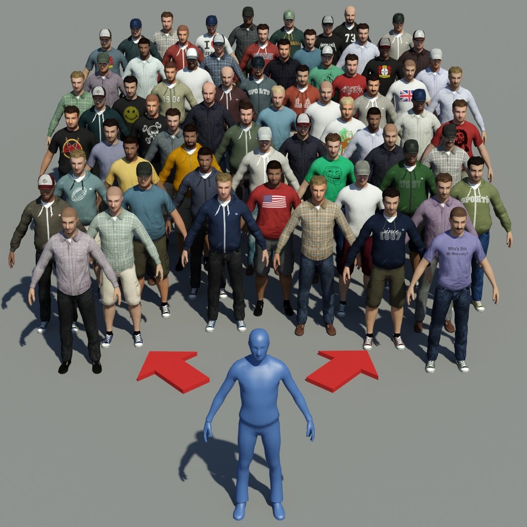 3d characters male guys