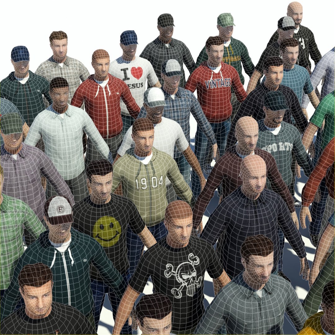 3d characters male guys